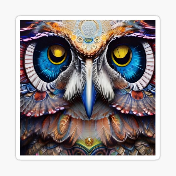 "Detailed Owl" Sticker for Sale by vickycerdeira | Redbubble