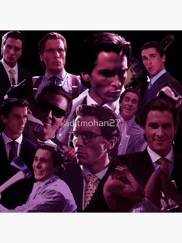 "Patrick Bateman collage tribute design 2022" Sticker for Sale by ...