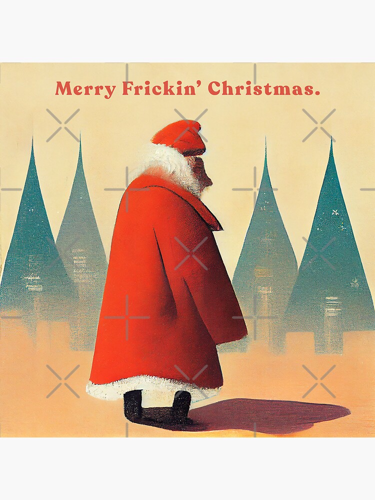 "Merry Frickin' Christmas" Sticker for Sale by maxjfry | Redbubble