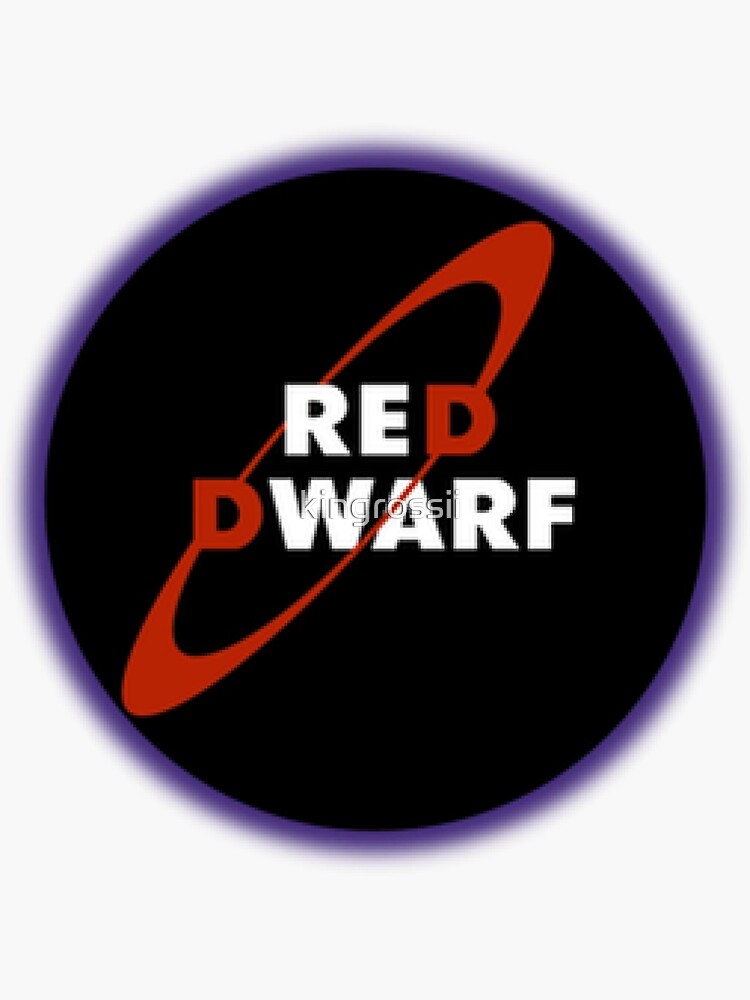 "Red Dwarf logo - black" Sticker for Sale by kingrossii | Redbubble