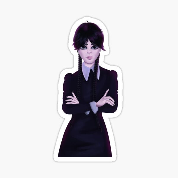 "Wednesday / Merlina Addams from the series “Wednesday”" Sticker for ...
