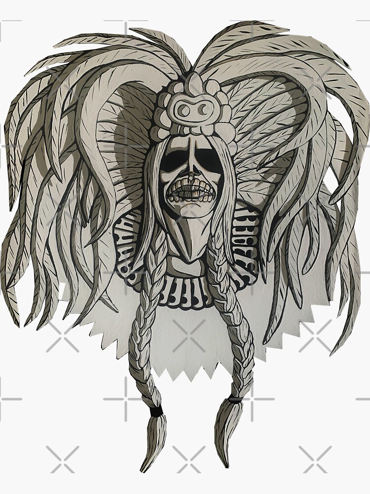 "Shaman, Mexico, voodoo, dead, skeleton, feathers, headdress, braids ...