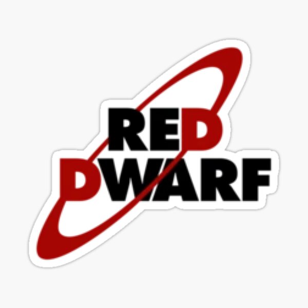 "Red Dwarf logo - red" Sticker for Sale by kingrossii | Redbubble