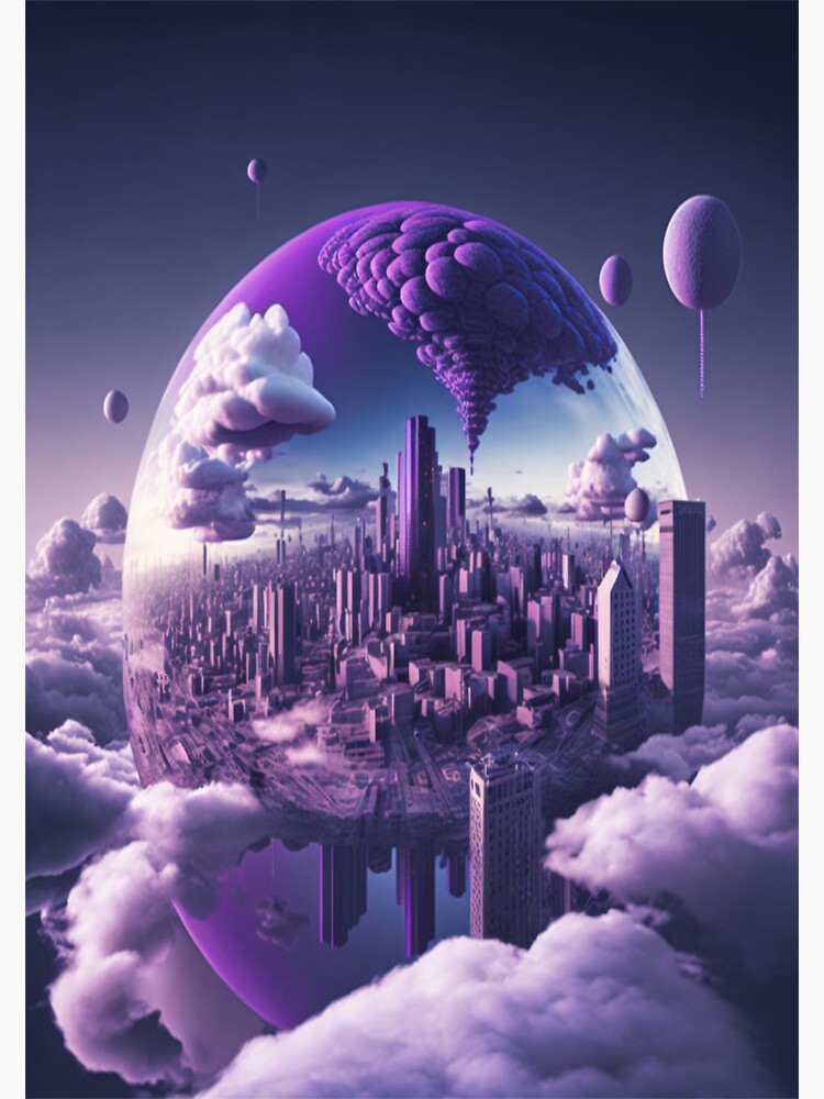 "Bella AMG - Purple Clouds (Edition #3)" Sticker for Sale by BellaILY ...