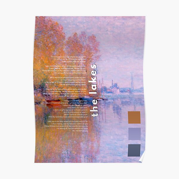 "Taylor Swift The Lakes Folklore" Poster for Sale by p20designs | Redbubble
