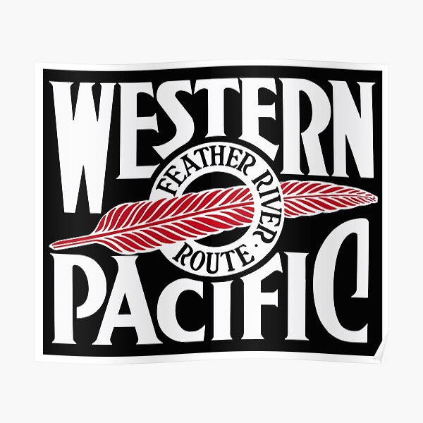 "Western Pacific Railroad - railway - train vintage logo" Poster for ...