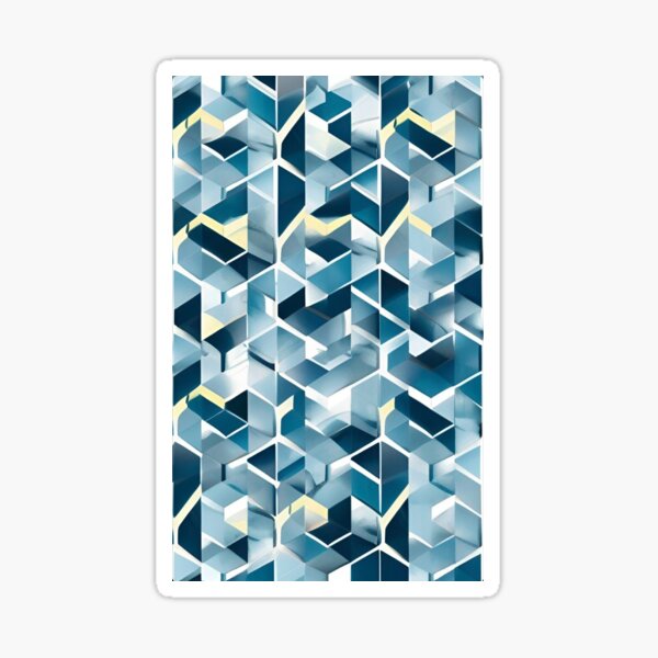 "Bluish White Geometric Marble Texture Seamless" Sticker for Sale by ...