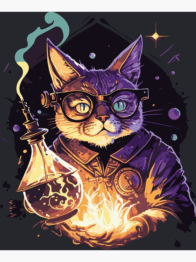 "The Alchemist Cat" Poster for Sale by fantasy-cats | Redbubble