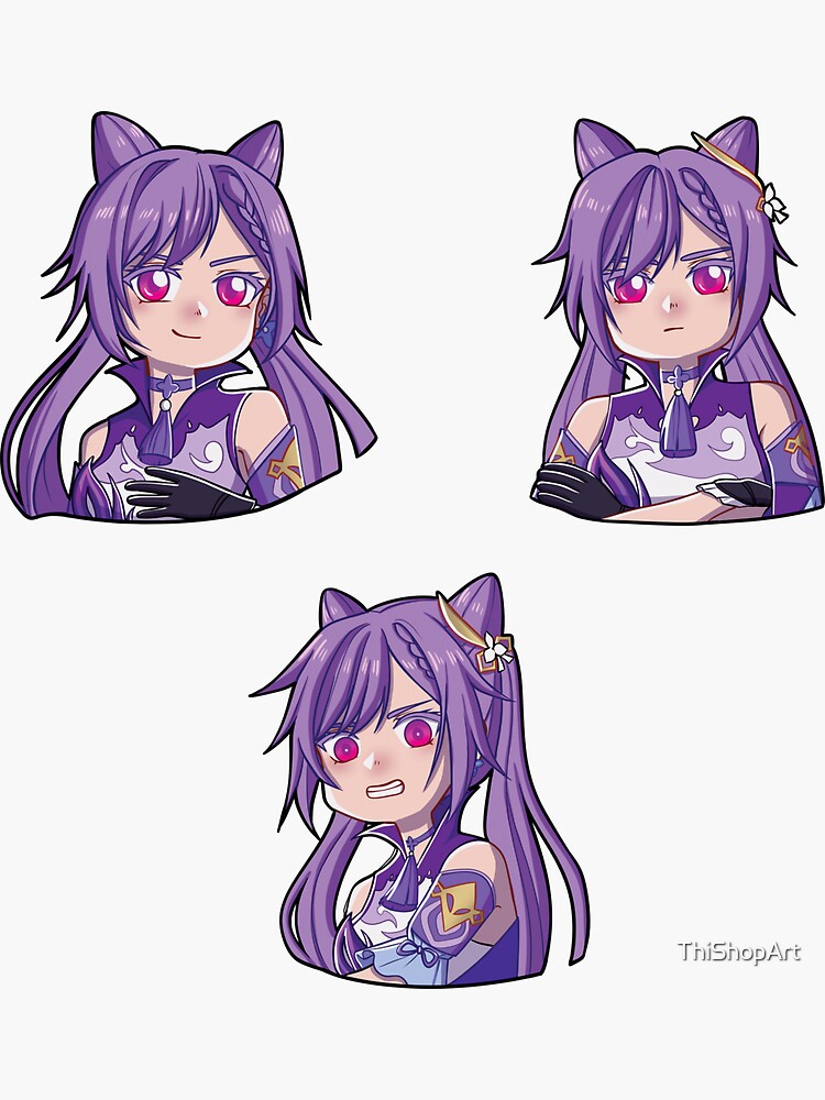 "Chibi Keqing stickers Genshin Impact" Sticker for Sale by ThiShopArt ...