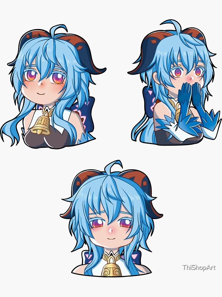 "Chibi Ganyu stickers Genshin Impact" Sticker for Sale by ThiShopArt ...