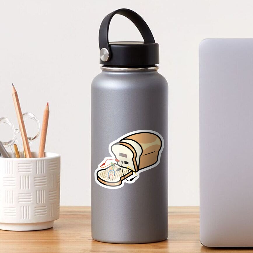 "Breadboard Bread Loaf Pun" Sticker for Sale by physicsisphun | Redbubble