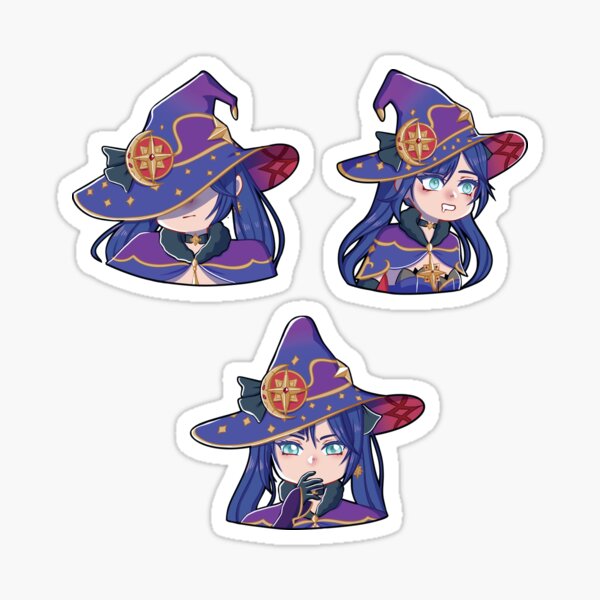 "Chibi Mona stickers Genshin Impact" Sticker for Sale by ThiShopArt ...