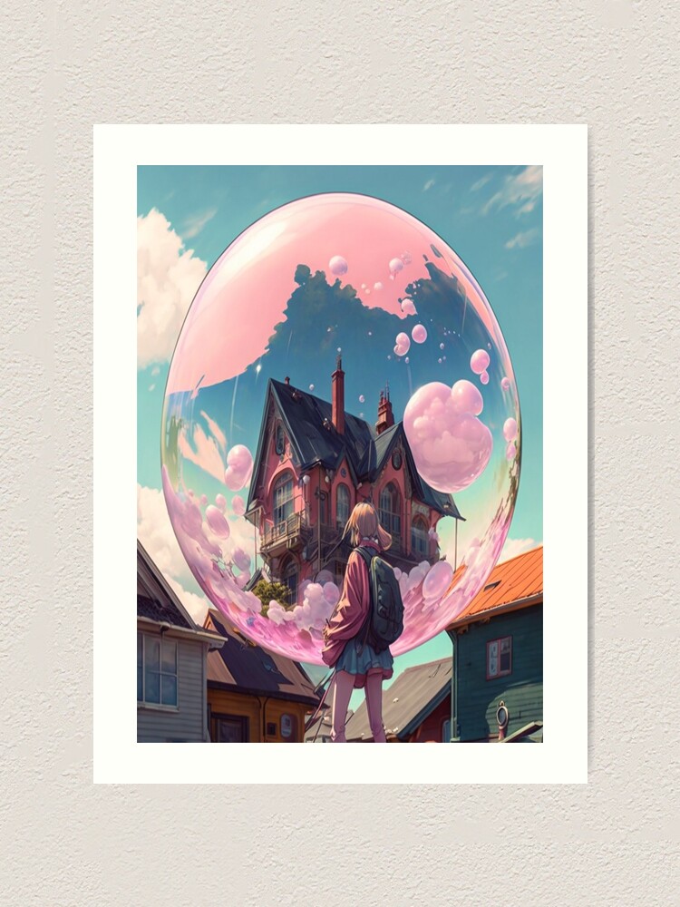 "Bella AMG - House In A Bubble Gum" Art Print for Sale by BellaILY ...
