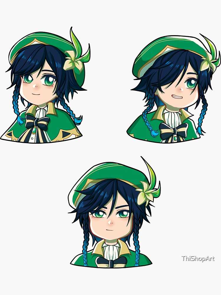 "Chibi Venti stickers Genshin Impact" Sticker for Sale by ThiShopArt ...