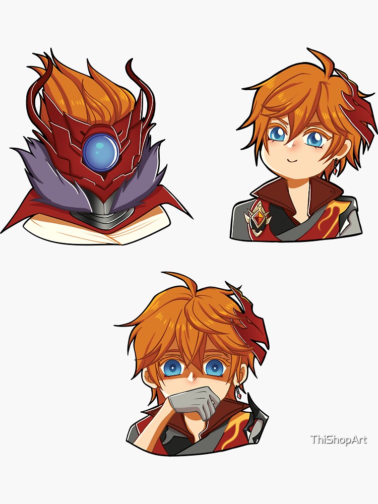 "Chibi Childe/Tartaglia stickers Genshin Impact" Sticker for Sale by ...