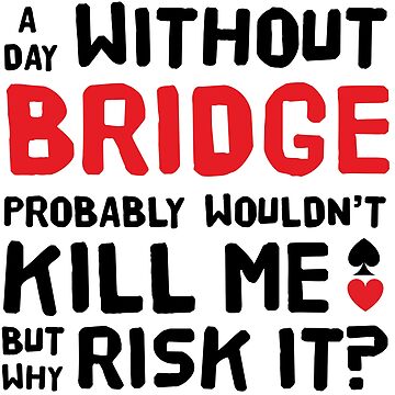 "Contract Bridge Duplicate Player Bidding Card Game Funny" Sticker for ...