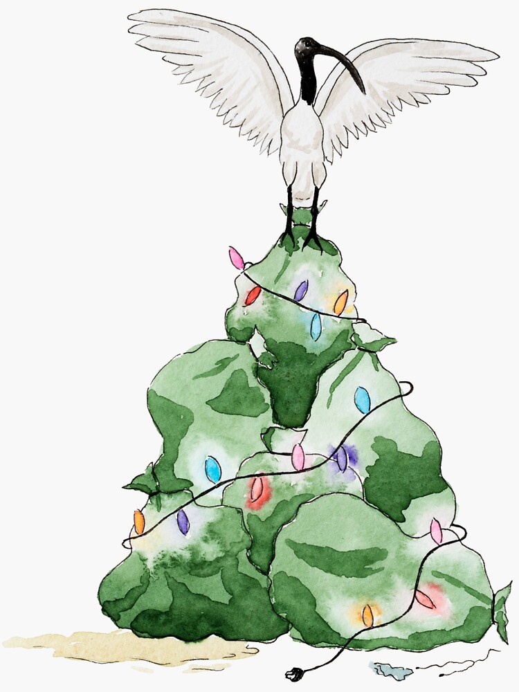 "Christmas Ibis Bin Chicken Garbage " Sticker for Sale by Nicky ...
