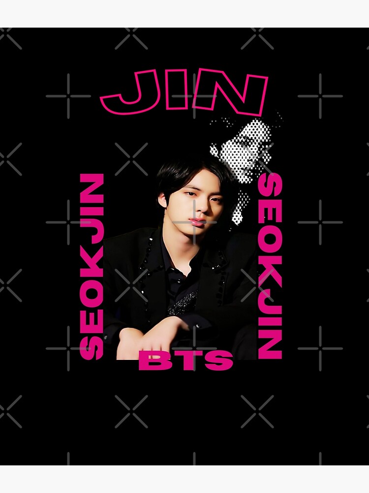 "BTS Seokjin (Jin) - Minimalist Dark Pink" Poster for Sale by niconics ...