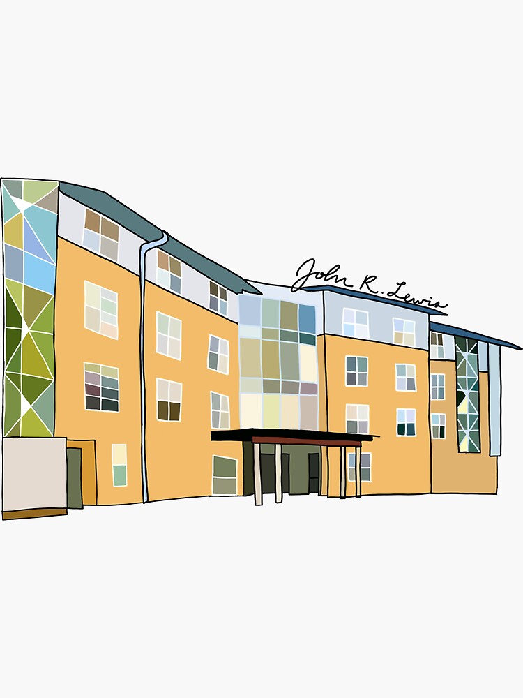 "John R. Lewis College" Sticker for Sale by gracings | Redbubble