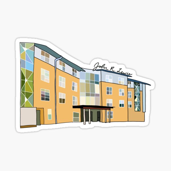 "John R. Lewis College" Sticker for Sale by gracings | Redbubble