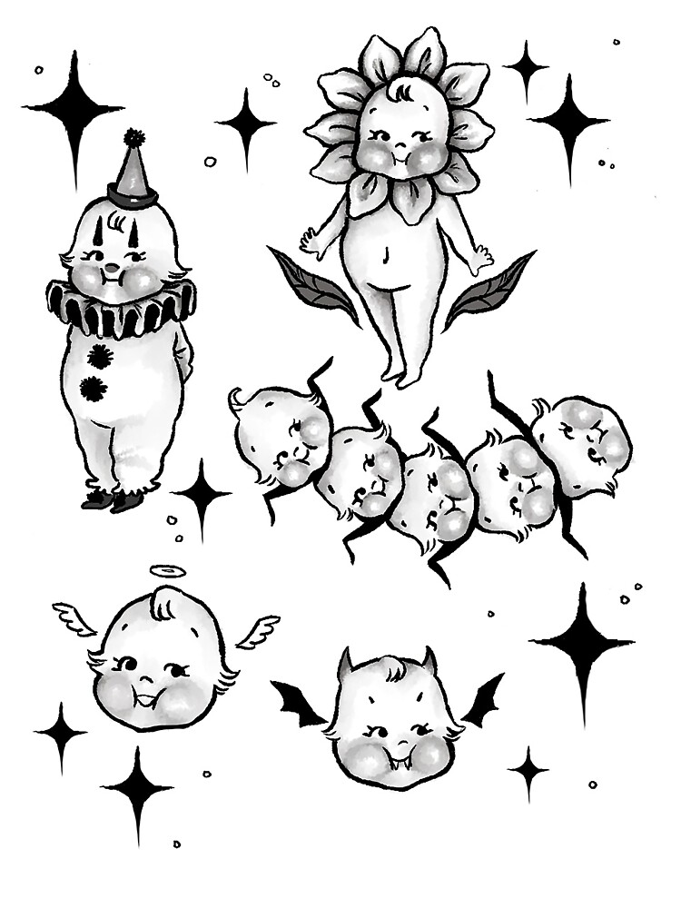 "kewpie baby sheet" Sticker for Sale by oldeytymey | Redbubble