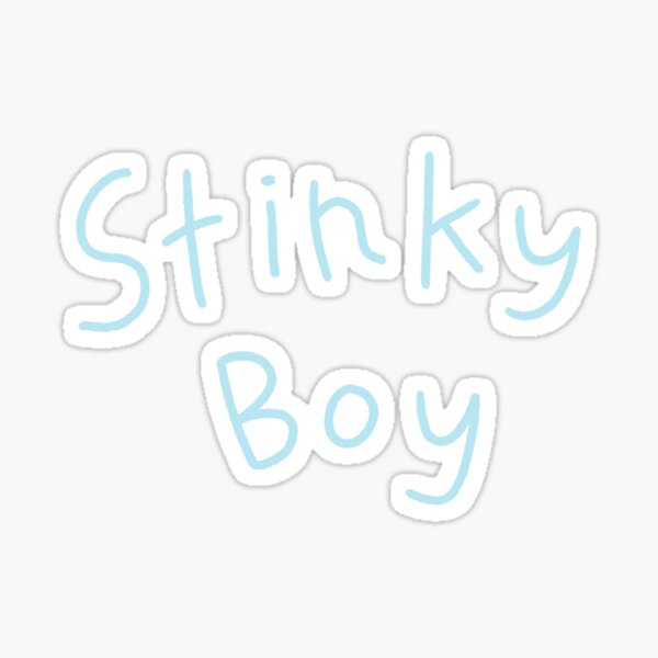 "stinky boy" Sticker for Sale by strawberrydia | Redbubble