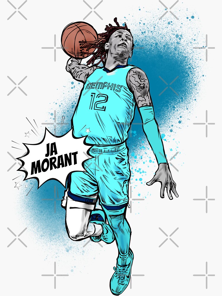 "JA Morant Sketch" Sticker for Sale by BasicLee | Redbubble