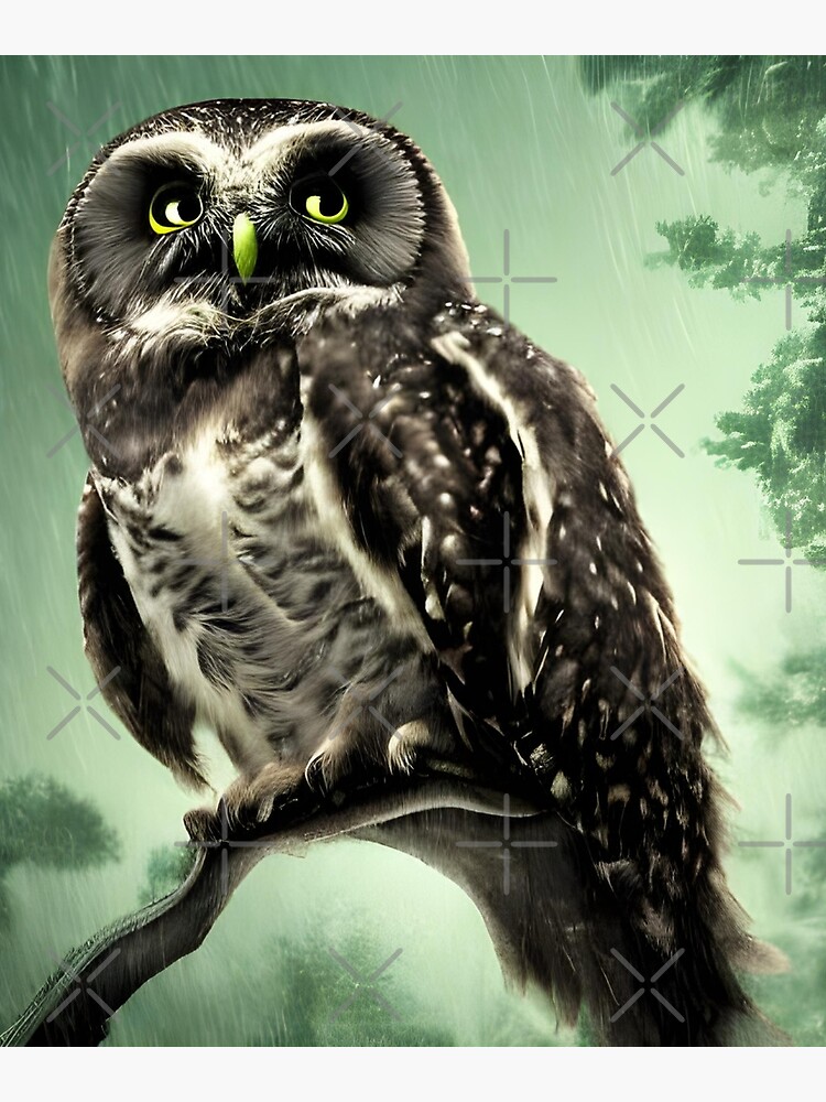 "Wet owl Artwork " Poster for Sale by CorneliusDesign | Redbubble