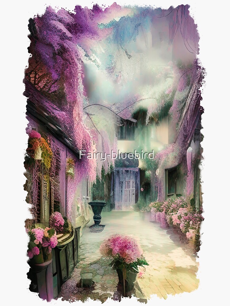 "Enchanted Place, Fantasy Art" Sticker for Sale by Fairy-bluebird ...
