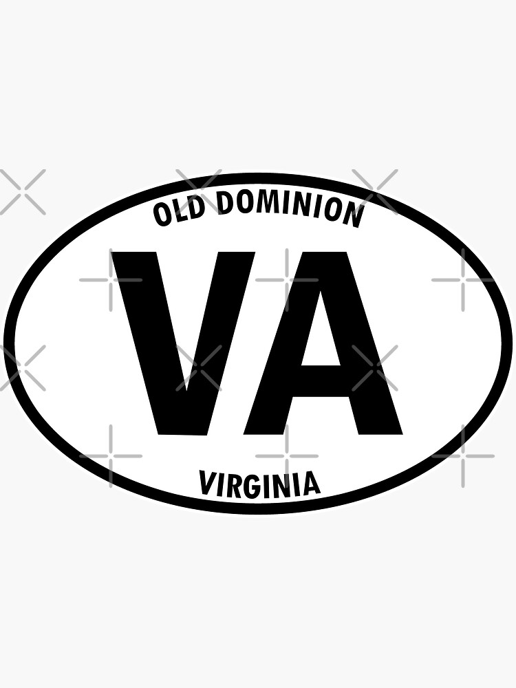 "Virginia - Old Dominion - State Abbreviation and Motto Oval Travel ...