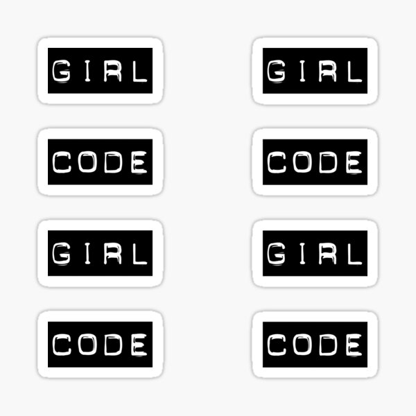 "GIRL CODE" Sticker by MadEDesigns | Redbubble