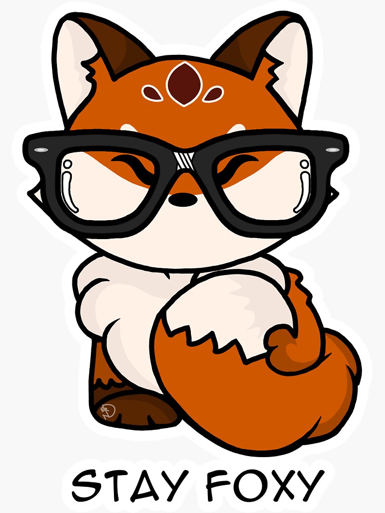 "Stay Foxy" Sticker for Sale by DownAndNerdy | Redbubble