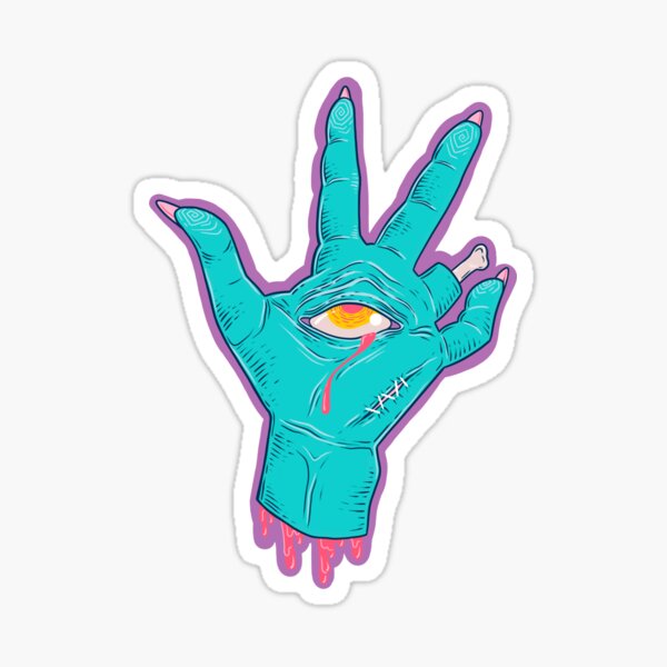 "Gamer Ghoul Hand (Void Black)" Sticker for Sale by BansheeBabee ...