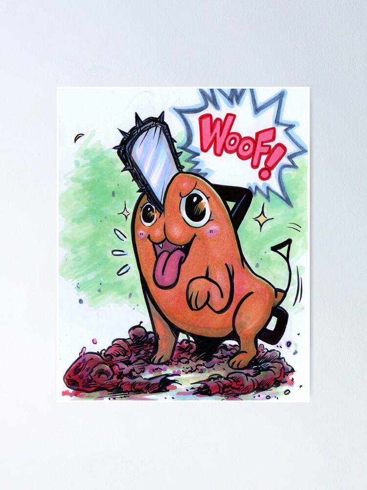 "cute pochita" Poster for Sale by anderanton | Redbubble