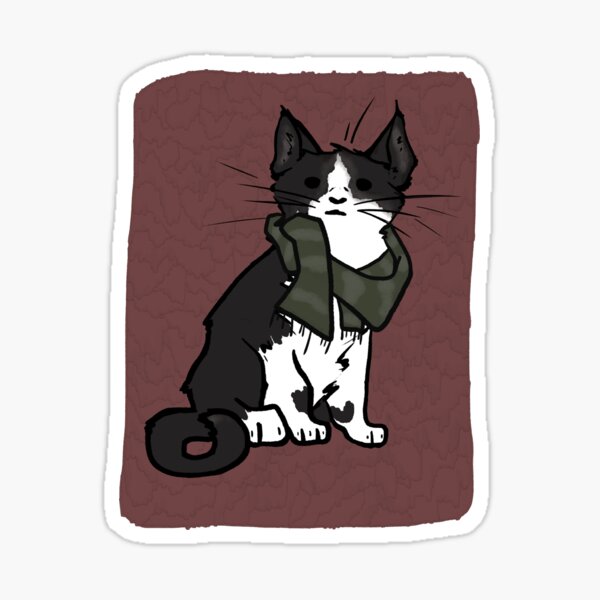 "Cozy kitty" Sticker for Sale by ThistleBlossoms | Redbubble