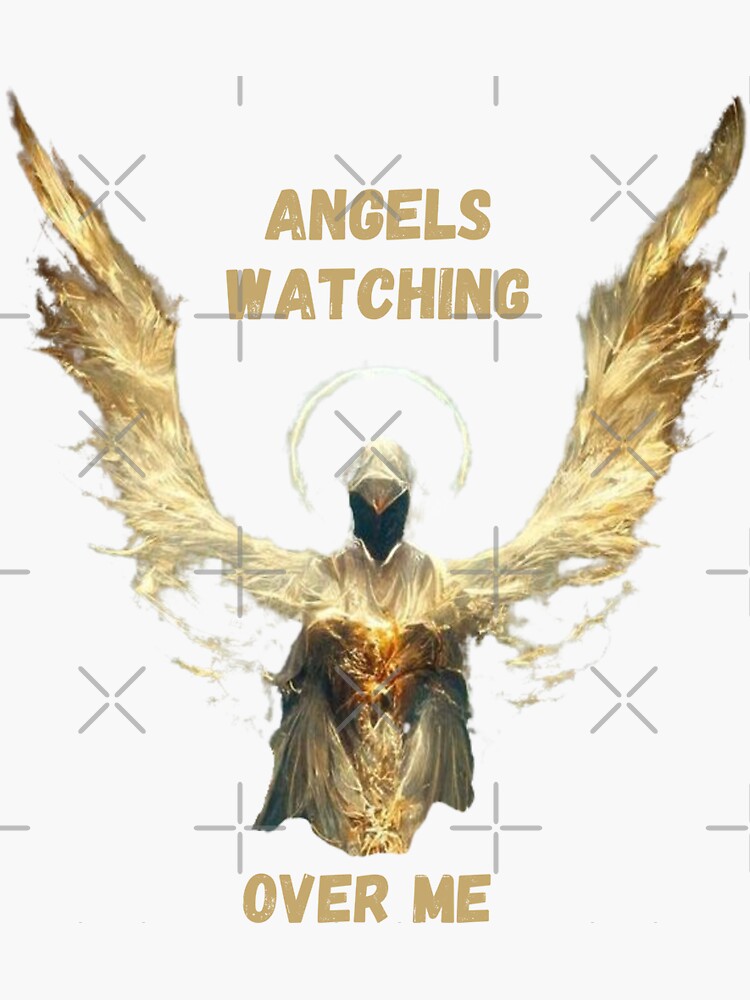 "angels watching over me" Sticker for Sale by MarshallWN | Redbubble