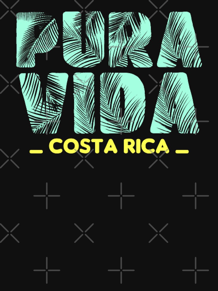 Camiseta «Costa Rica Pura Vida Palmera Azul Naturaleza Pura Vida» de ...