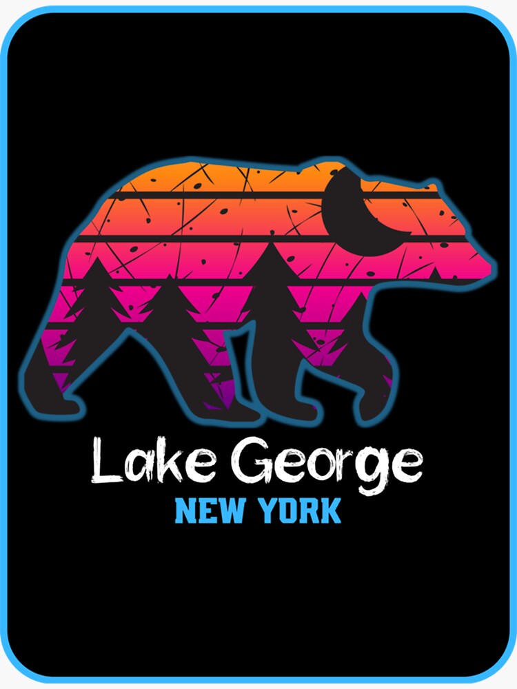 "Lake George New York Adirondacks Bear " Sticker for Sale by ...