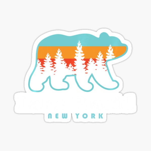 "Lake Placid Ny Adirondacks Bear Adirondack Hiking " Sticker for Sale ...
