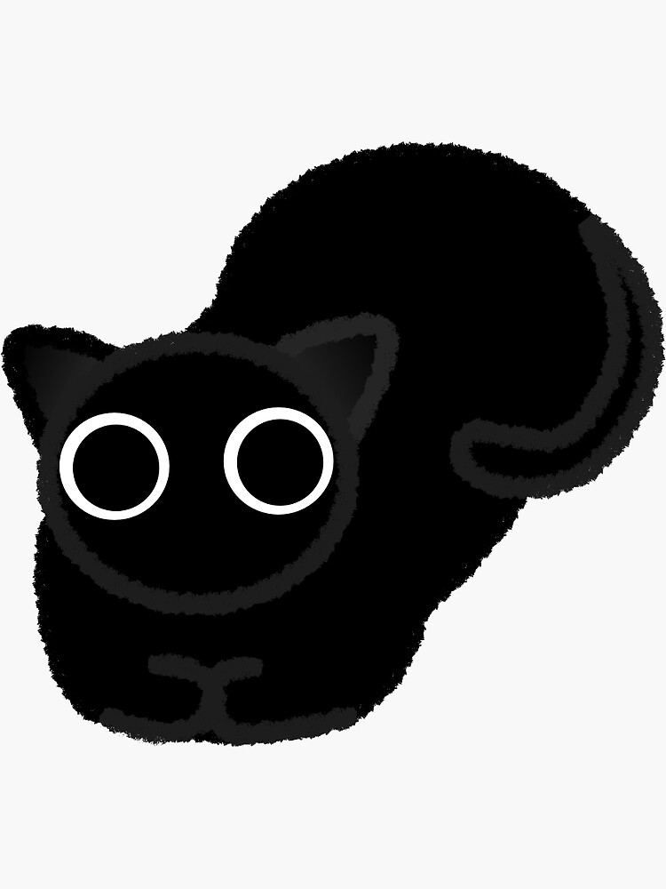 "Mini void, cute black cat" Sticker for Sale by mariassillyart | Redbubble