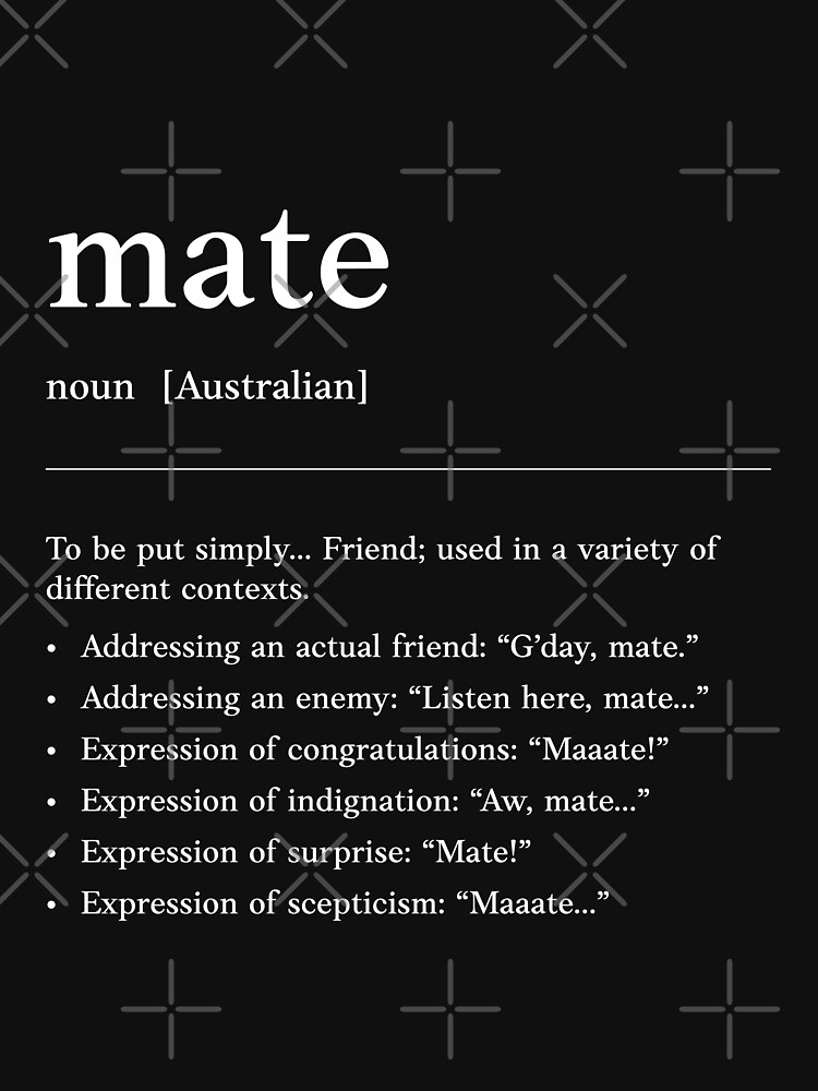 "Mate | White on black | Down a drink | Funny Australian slang, phrase ...