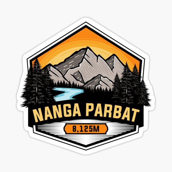 "Nanga Parbat Mountain 01" Sticker for Sale by IndraBisa78 | Redbubble