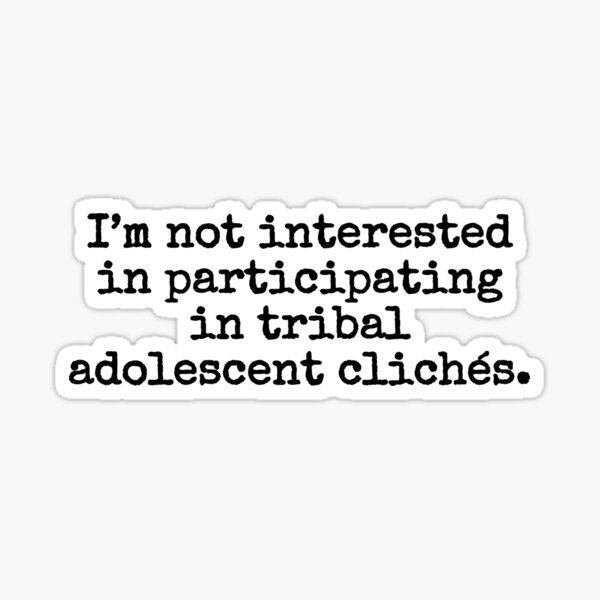 "adolescent clichés " Sticker for Sale by anikasart | Redbubble