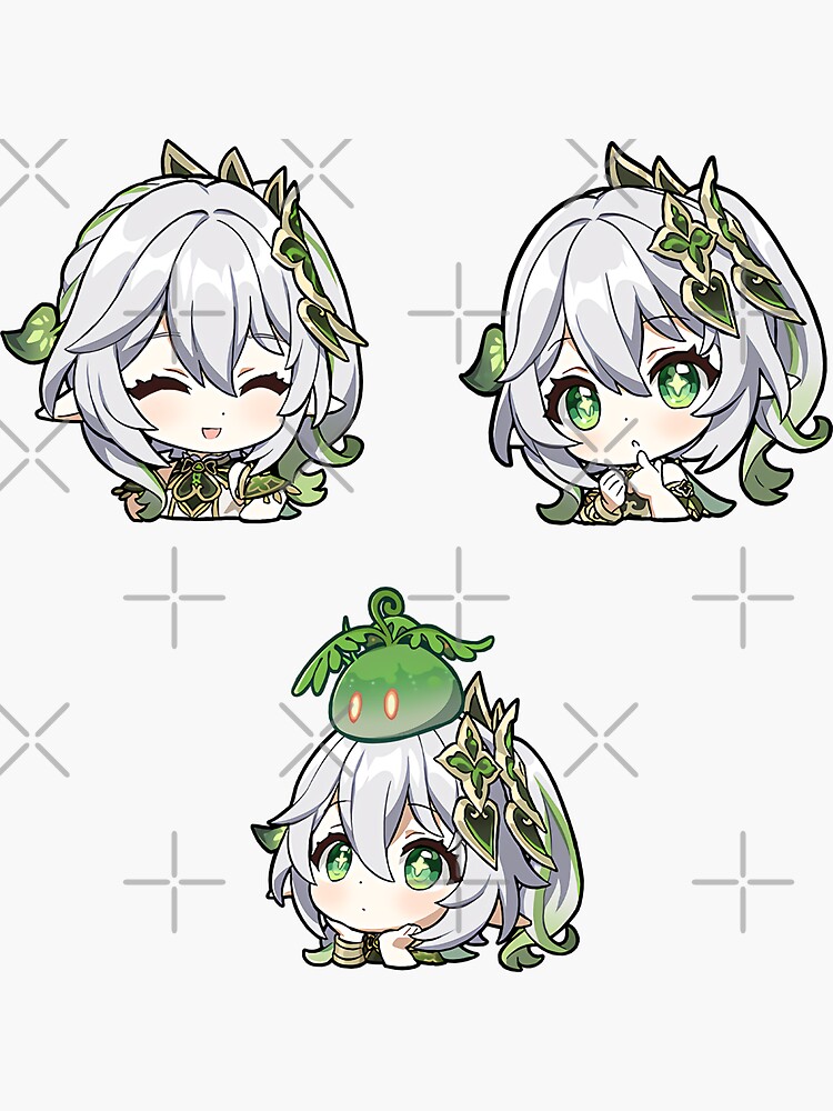 "Nahida 2nd Genshin Impact Chibi Stickers Set" Sticker for Sale by dudu ...