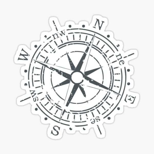 "Cardinal points" Sticker for Sale by RAFTHELL | Redbubble