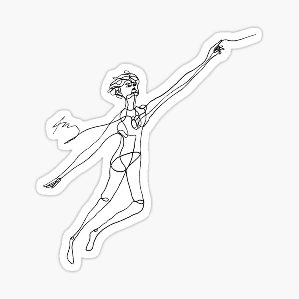 ""invisible string"" Sticker for Sale by handsfeetlegs | Redbubble
