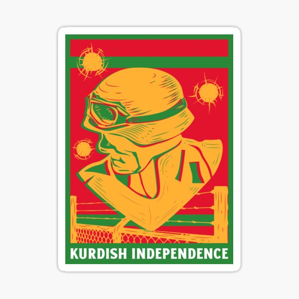 "Kurdish Independence. " Sticker for Sale by SBRTPOD | Redbubble