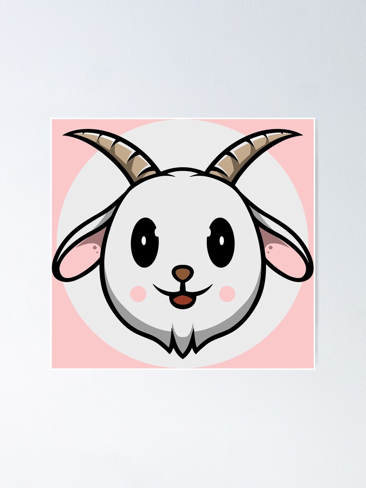 "Cute Goat" Poster for Sale by cubbone | Redbubble