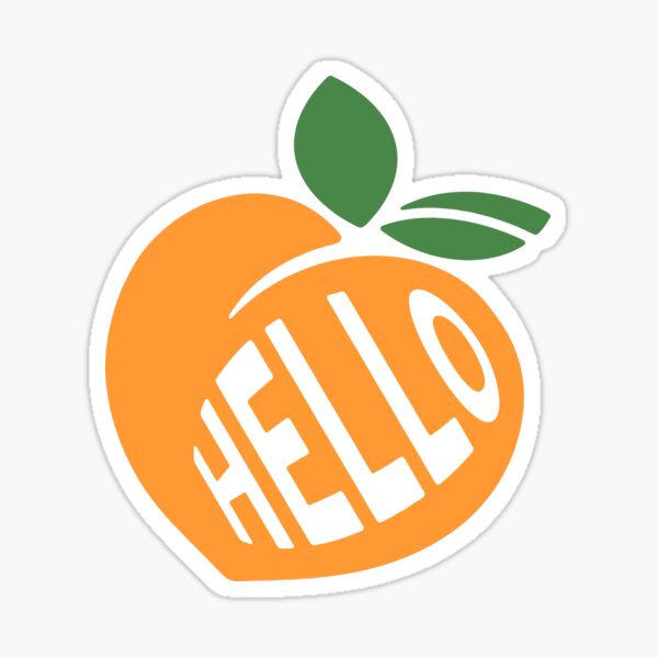 "Hello Peaches" Sticker for Sale by purcellart | Redbubble