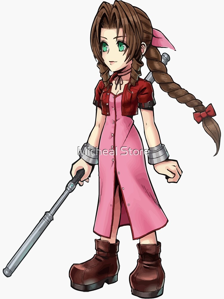 "Final Fantasy Aerith Gainsborough Chibi" Sticker for Sale by ...